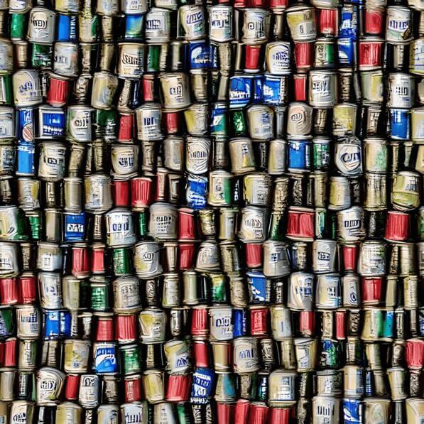Download Colorful Beer Can Installation - Art and Commerce Patterns ...