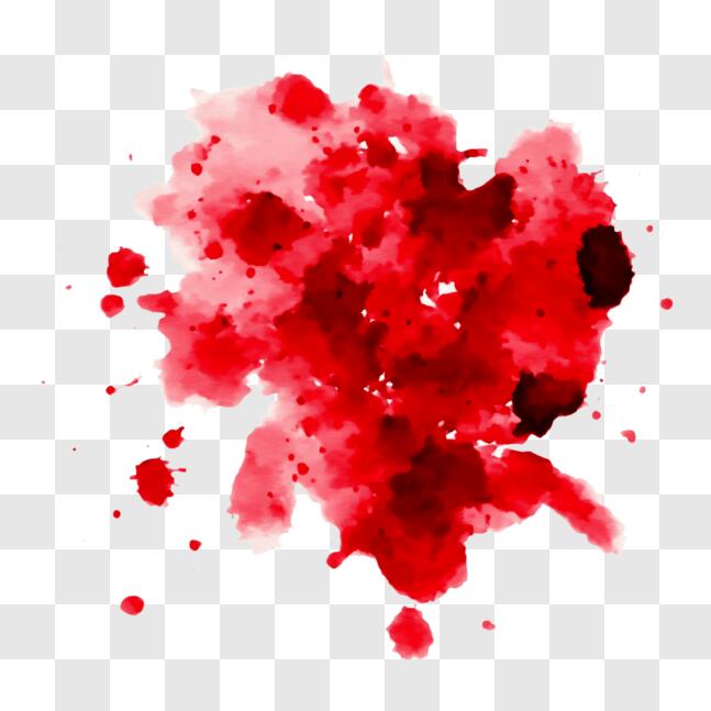Download Heart-shaped Red Paint Splash - Abstract Art PNGs Online ...