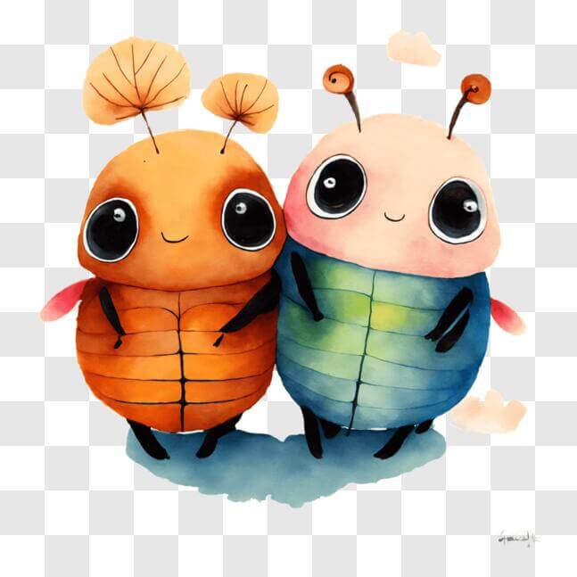 Download Colorful Bugs Hugging Each Other PNGs Online - Creative Fabrica