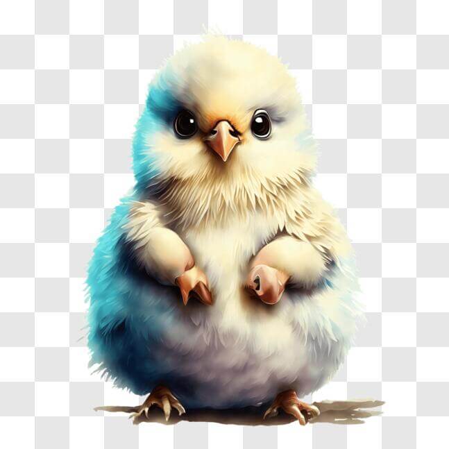 Download Small Blue and White Chicken Standing on Its Feet PNGs Online ...
