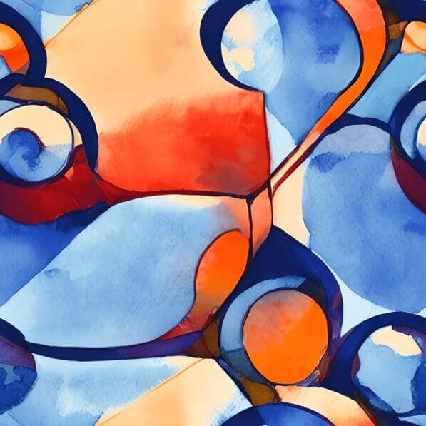 Download Colorful Abstract Painting with Circles Patterns Online ...