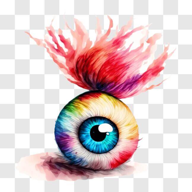 Download Colorful Eyeball Illustration with Brightly Colored Eyes and ...