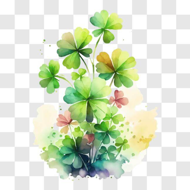 Download Abstract Watercolor Style Shamrock Bouquet PNGs Online ...