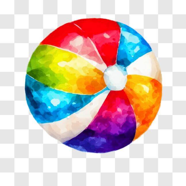 Download Colorful Beach Ball for Summer Fun PNGs Online - Creative Fabrica