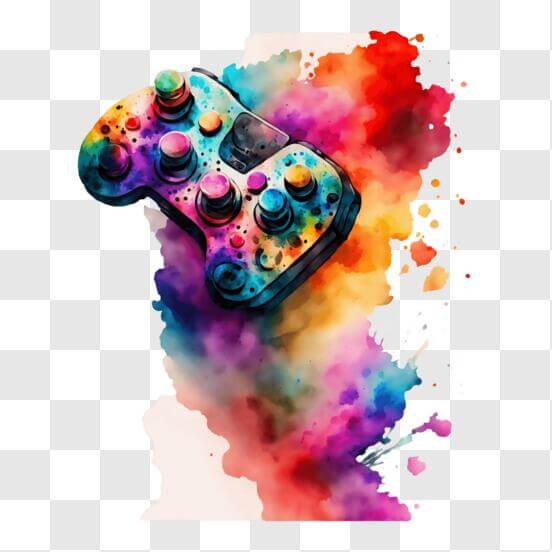 Download Abstract Painting of Video Game Controller PNGs Online ...