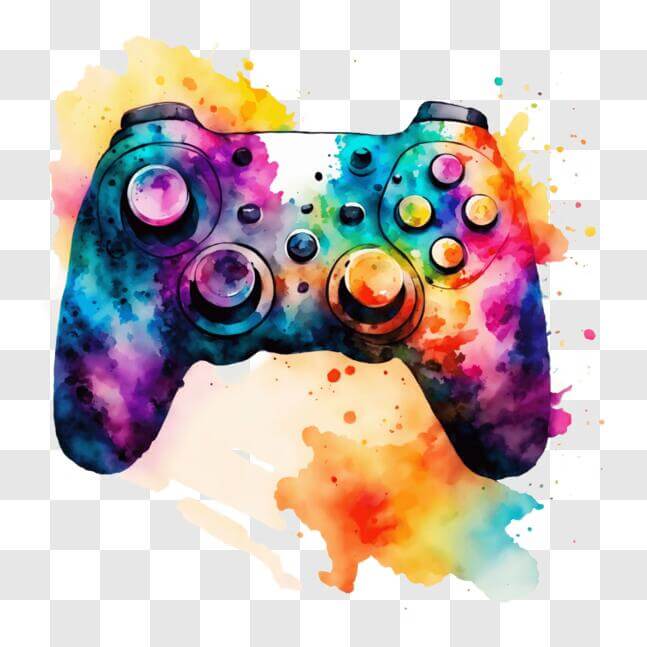 Download Colorful Video Game Controller for Gaming and Entertainment ...