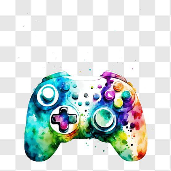 Download Colorful Video Game Controller for Gaming and Entertainment ...