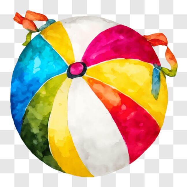 Download Colorful Beach Ball for Summer Fun and Decor PNGs Online ...