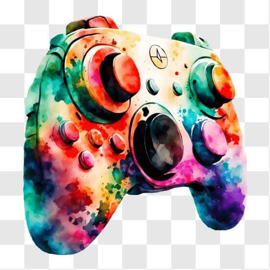 Download Colorful Video Game Controller for Gaming and Entertainment ...