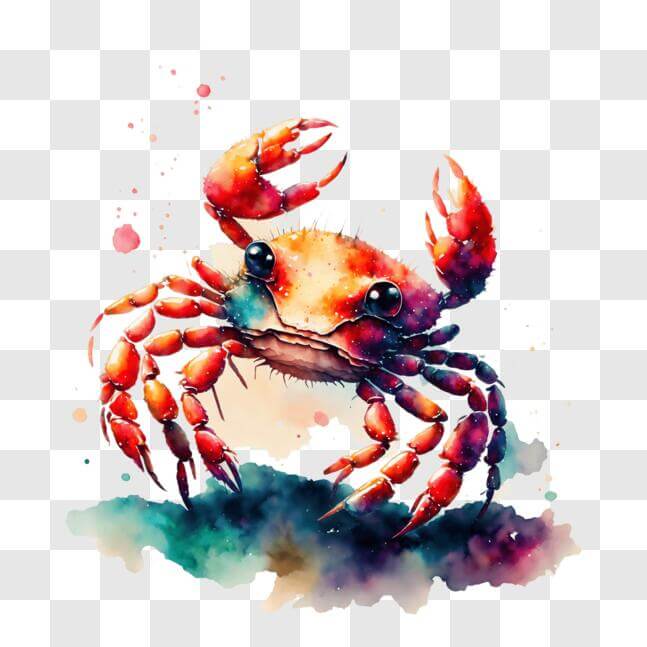 Download Abstract Colorful Crab Artwork PNGs Online - Creative Fabrica