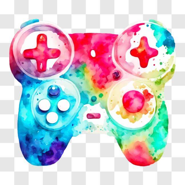 Download Colorful Video Game Controller for Gaming and Entertainment ...