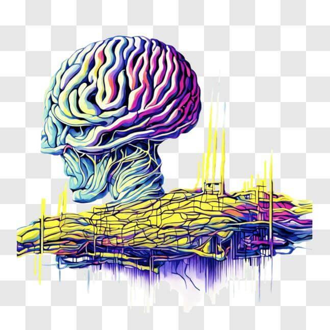 Download Colorful Illustration of Human Brain PNGs Online - Creative ...