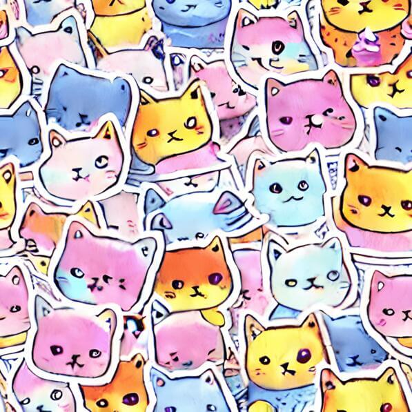 Download Cute, Playful, Funny, and Curious Cat Stickers Patterns Online ...