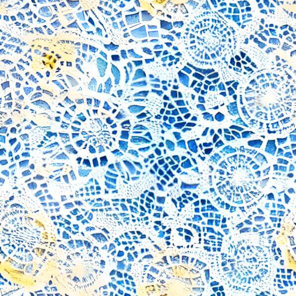 Download Crocheted Lace Pattern in Blue, White, and Yellow Patterns ...
