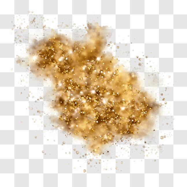 Download Shiny and Sparkly Gold Powder Image PNGs Online - Creative Fabrica
