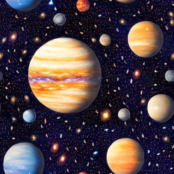 Download Colorful Seamless Pattern of Planets in the Solar System ...