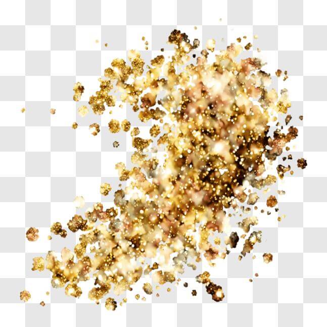Download Gold Glitter Explosion on Black Background PNGs Online ...
