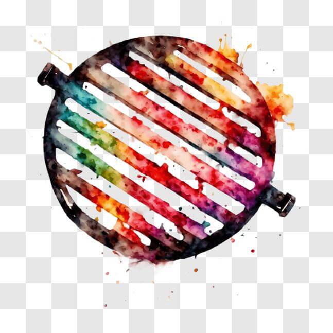 Download Colorful Grill for Cooking or Grilling Food on a Black ...