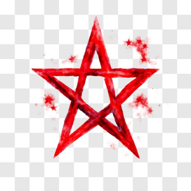 Download Red Pentagram with Blood Splatters - Symbol of Witchcraft and ...
