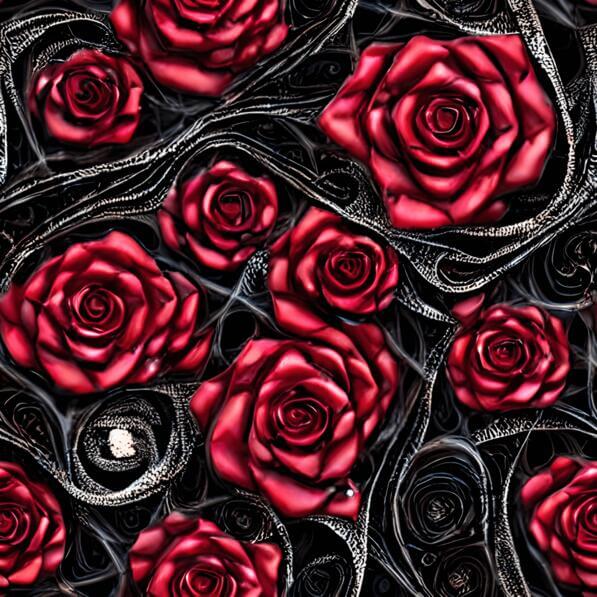 Download Seamless Pattern of Red Roses Patterns Online - Creative Fabrica