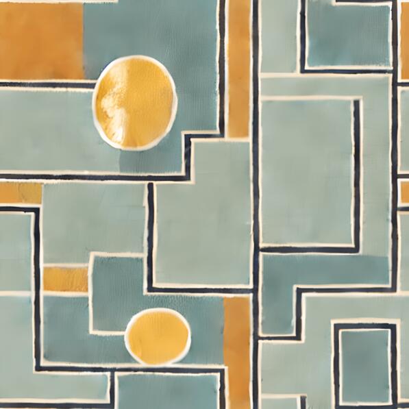 Download Blue, Yellow, and Orange Tiled Pattern with Squares and ...