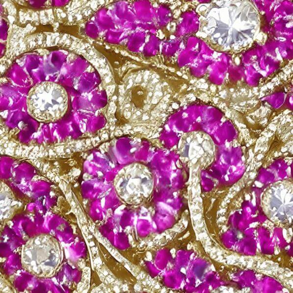 Download Close-Up of Pink, Gold, and White Necklace with Diamonds ...