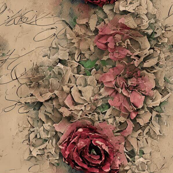 Download Vintage Collage of Red Roses on Old Paper Patterns Online ...
