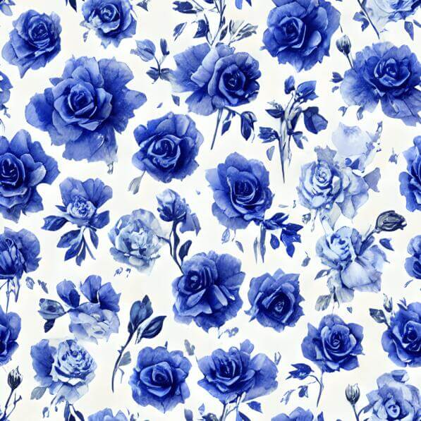 Download Seamless Blue Rose Pattern for Various Decorative Purposes ...