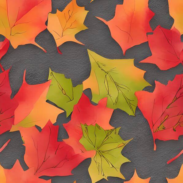 Download Fall Maple Leaves Seamless Pattern on Gray Background Patterns ...