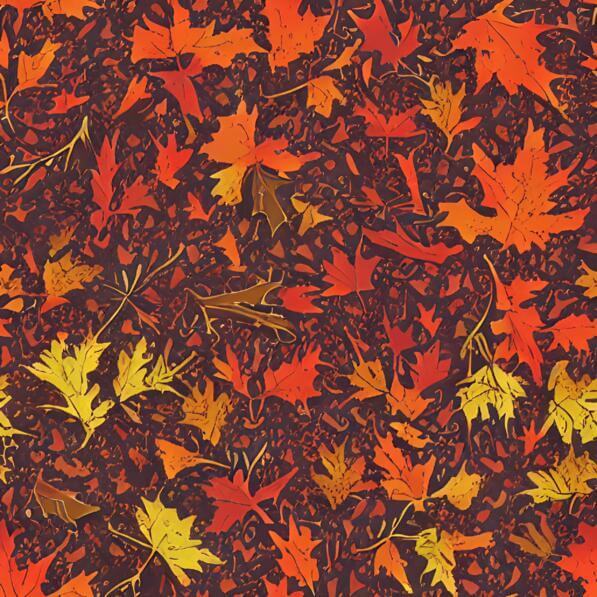 Download Seamless Pattern of Fall Leaves on a White Background Patterns ...