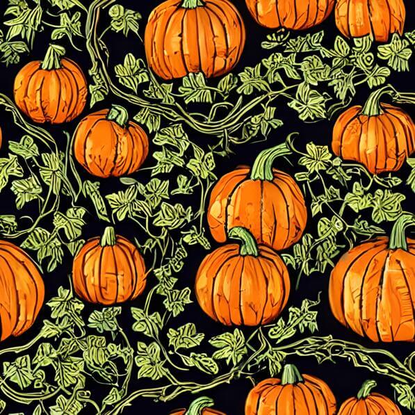 Download Seamless Pattern of Pumpkins and Leaves Patterns Online ...