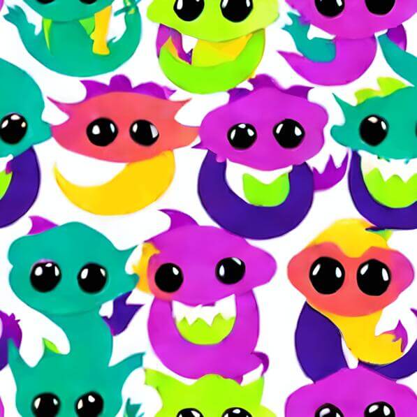 Download Colorful Seamless Pattern with Cute Monsters Patterns Online ...