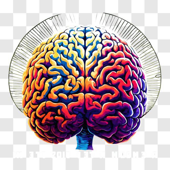 Download Colorful Brain with Surrounding Images of Human Body Parts ...