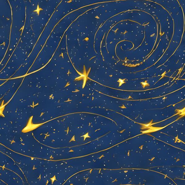 Download Blue Background with Gold Stars and Swirls in the Sky Patterns ...