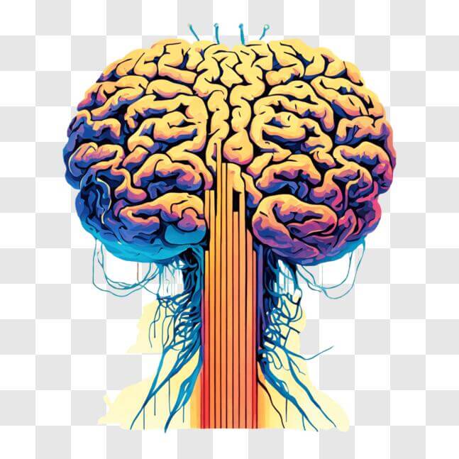 Download Colorful Brain with Connected Wires - Neuroscience and ...