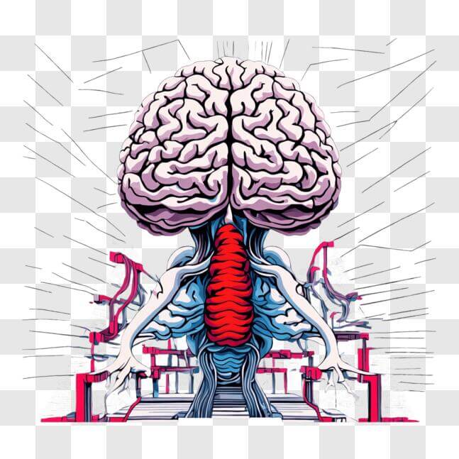 Download Illustration of Human Brain Connected to Machines and ...