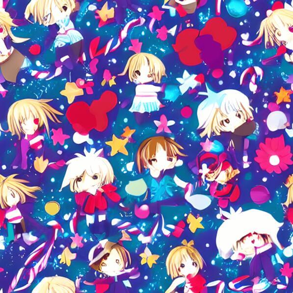 Download Seamless Anime Pattern with Various Characters Patterns Online ...