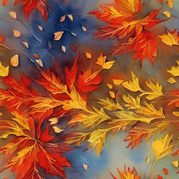 Download Colorful Abstract Painting of Autumn Leaves Patterns Online ...
