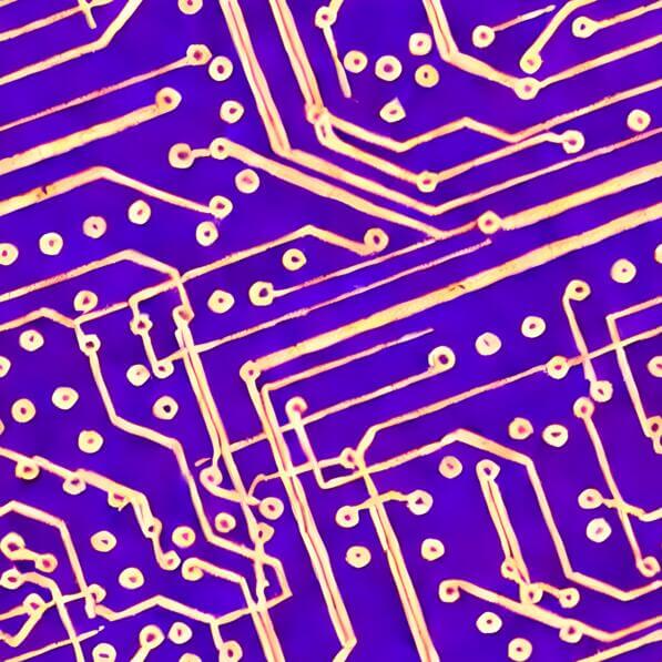 Download Close-up of Purple and Gold Circuit Board Patterns Online ...