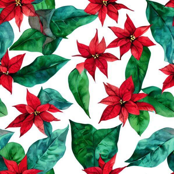 Download Red Poinsettia Flowers Seamless Pattern Patterns Online ...