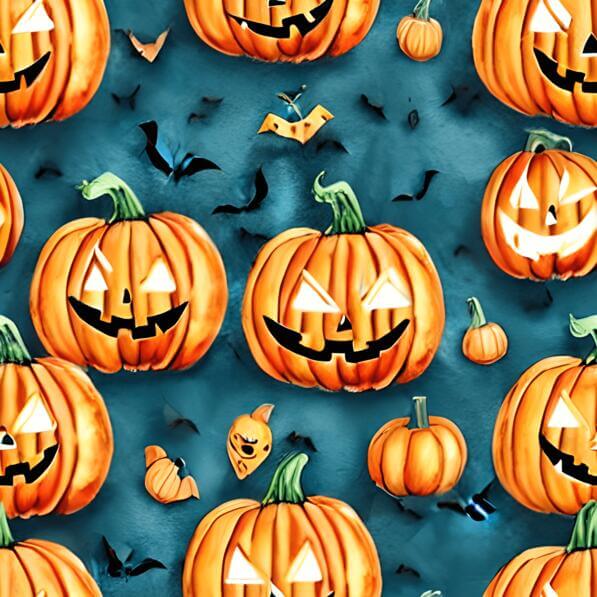 Download Seamless Pattern of Pumpkins and Bats for Halloween ...