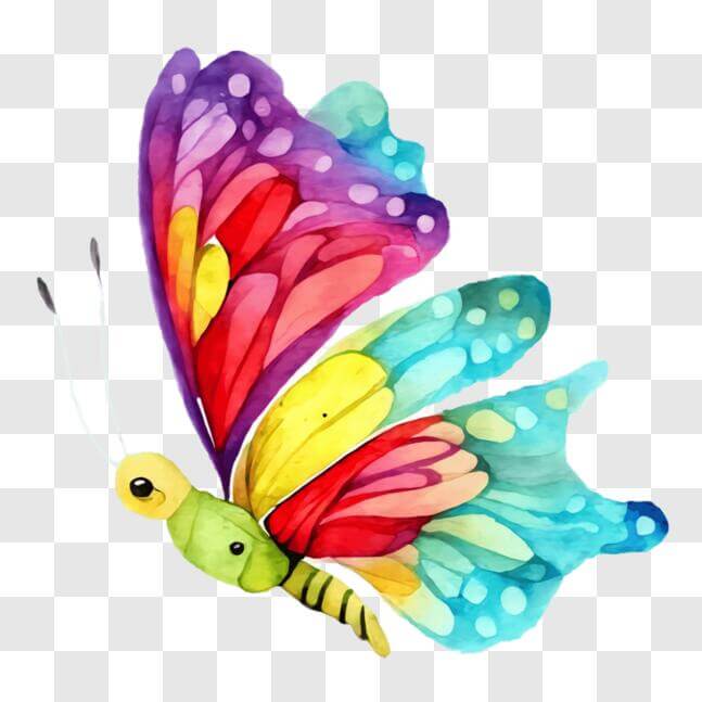 Download Colorful Watercolor Butterfly Image PNGs Online - Creative Fabrica