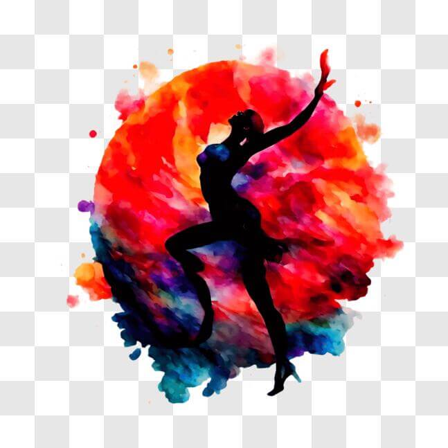 Download Abstract Dance Performance with Colorful Background PNGs ...