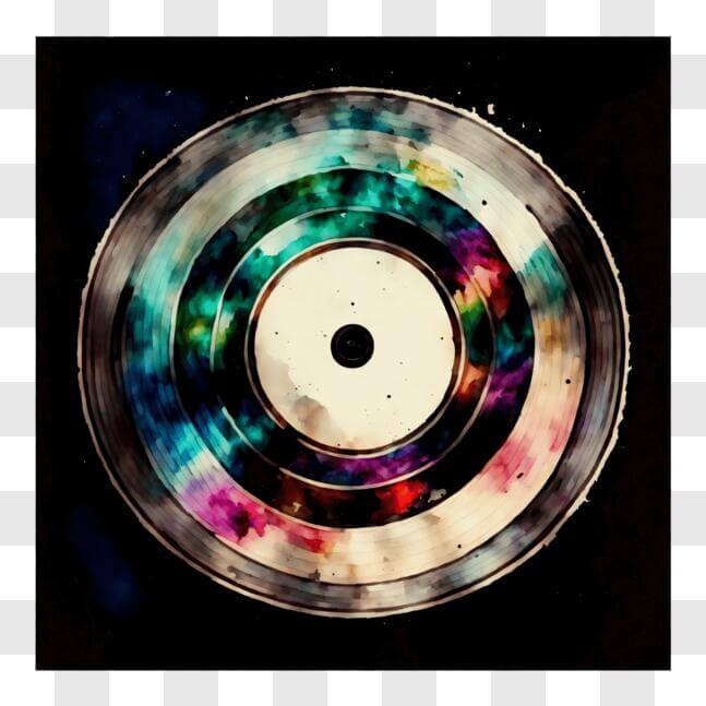 Download Colorful Abstract Record Disc - Music and Art PNGs Online ...