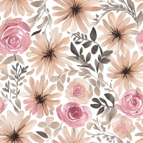 Download Seamless Floral Pattern in Pink and Brown Patterns Online ...