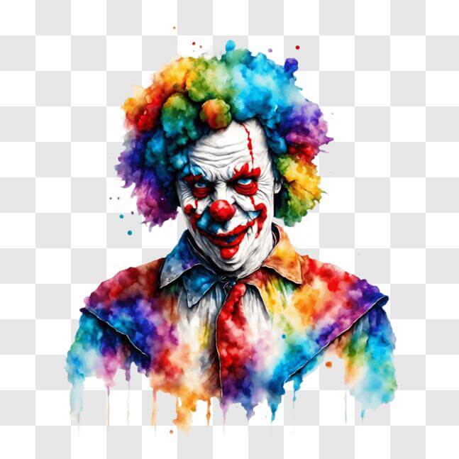 Download Colorful Clown Art Print PNGs Online - Creative Fabrica