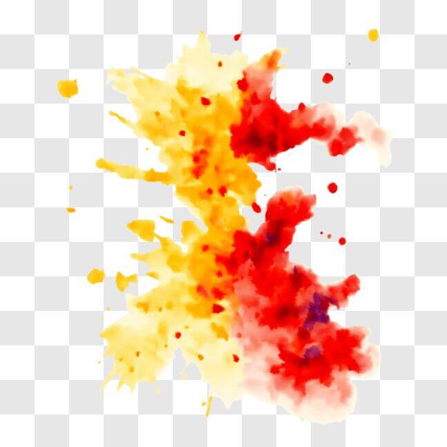 Download Abstract Red, Yellow, and Blue Watercolor Splash PNGs Online ...