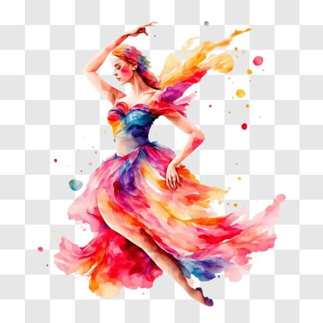 Download Colorful Dance Art Print or Poster PNGs Online - Creative Fabrica