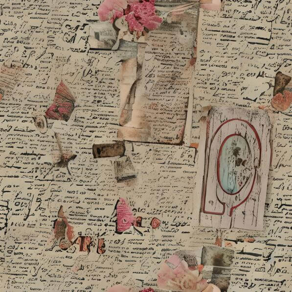 Download Collage of Old Papers, Flowers, and Butterflies Patterns ...