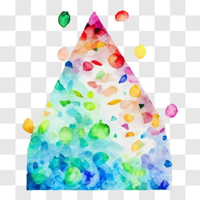 Download Colorful Sprinkles Falling Triangle Watercolor Painting PNGs ...